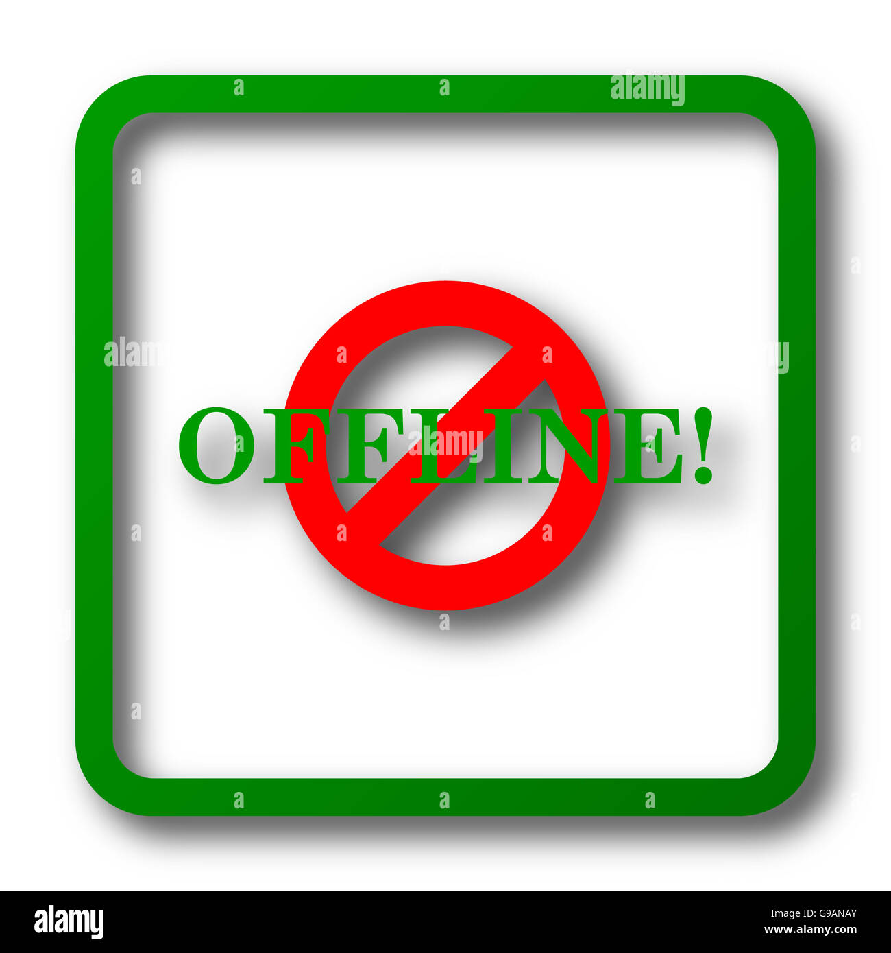 Offline icon. Internet button on white background Stock Photo - Alamy