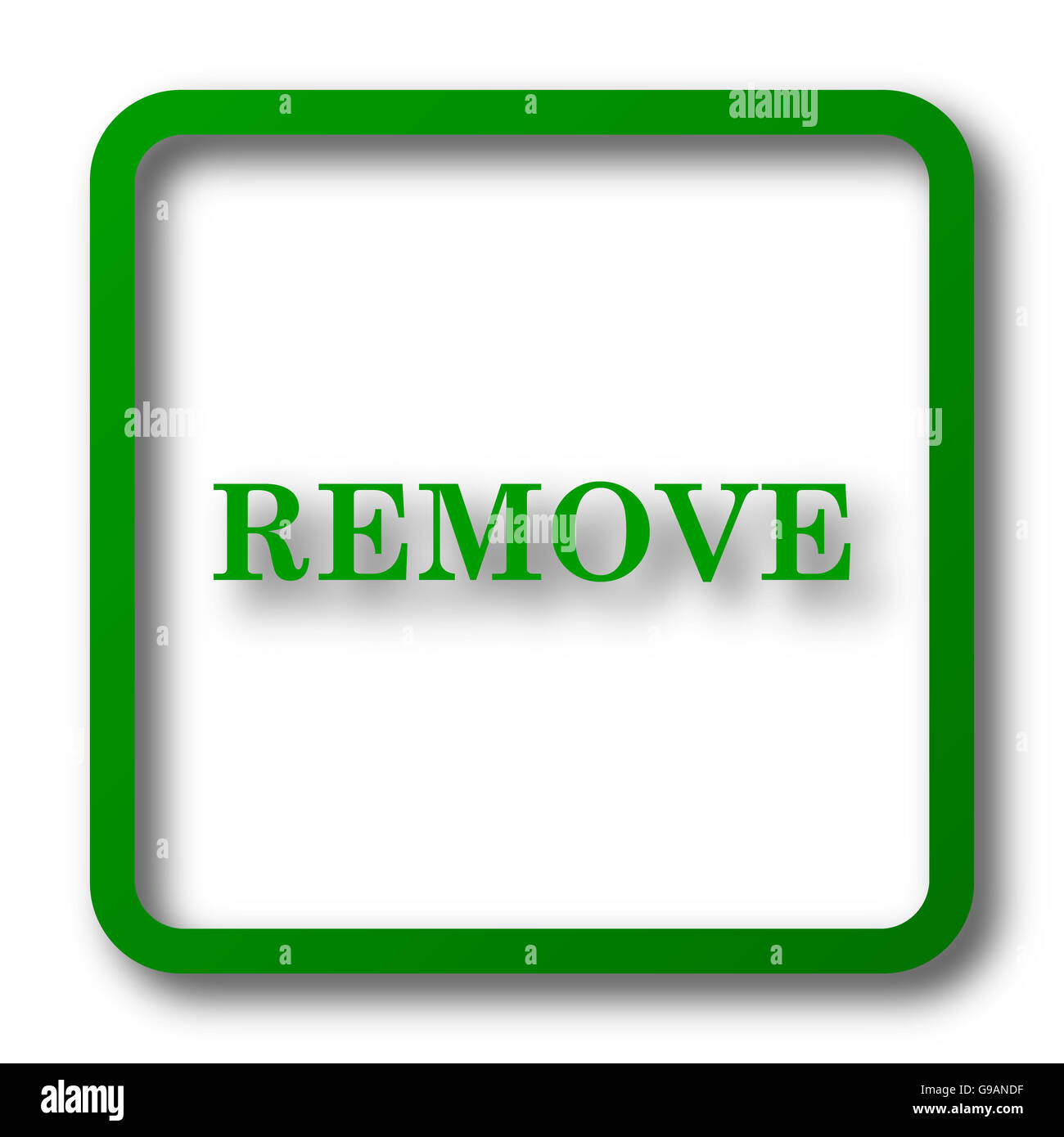Remove icon. Internet button on white background Stock Photo - Alamy