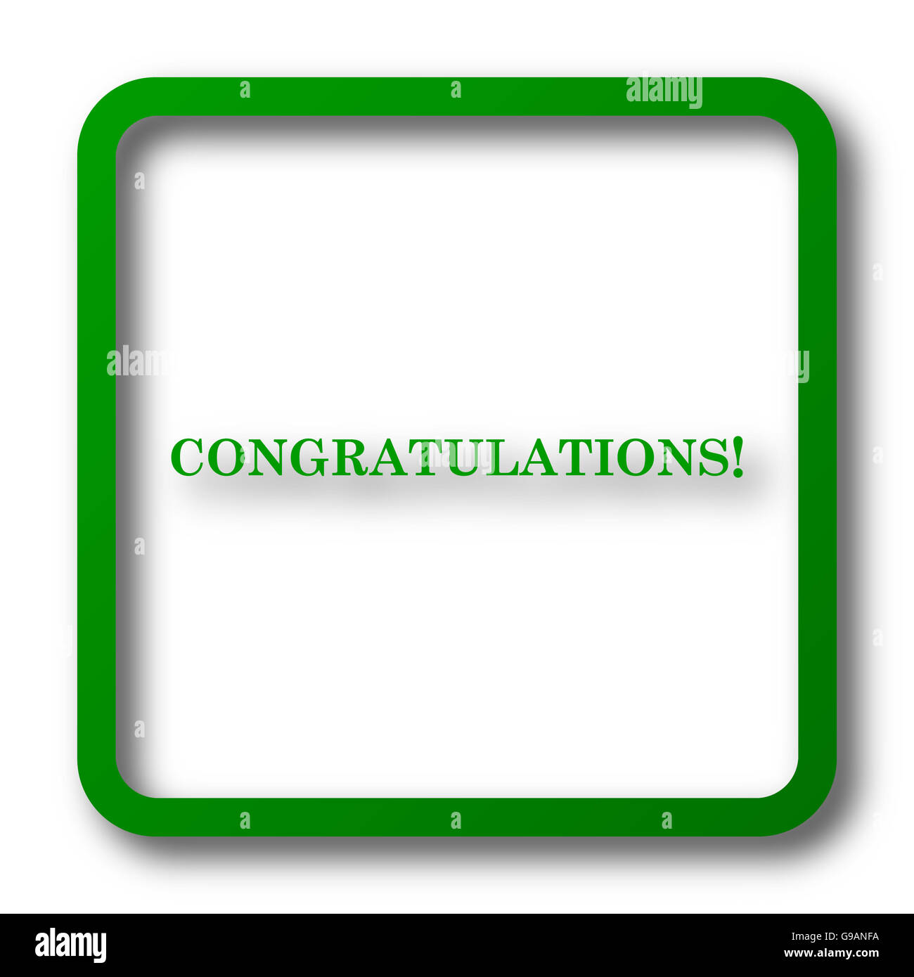 Congratulations icon. Internet button on white background Stock Photo ...