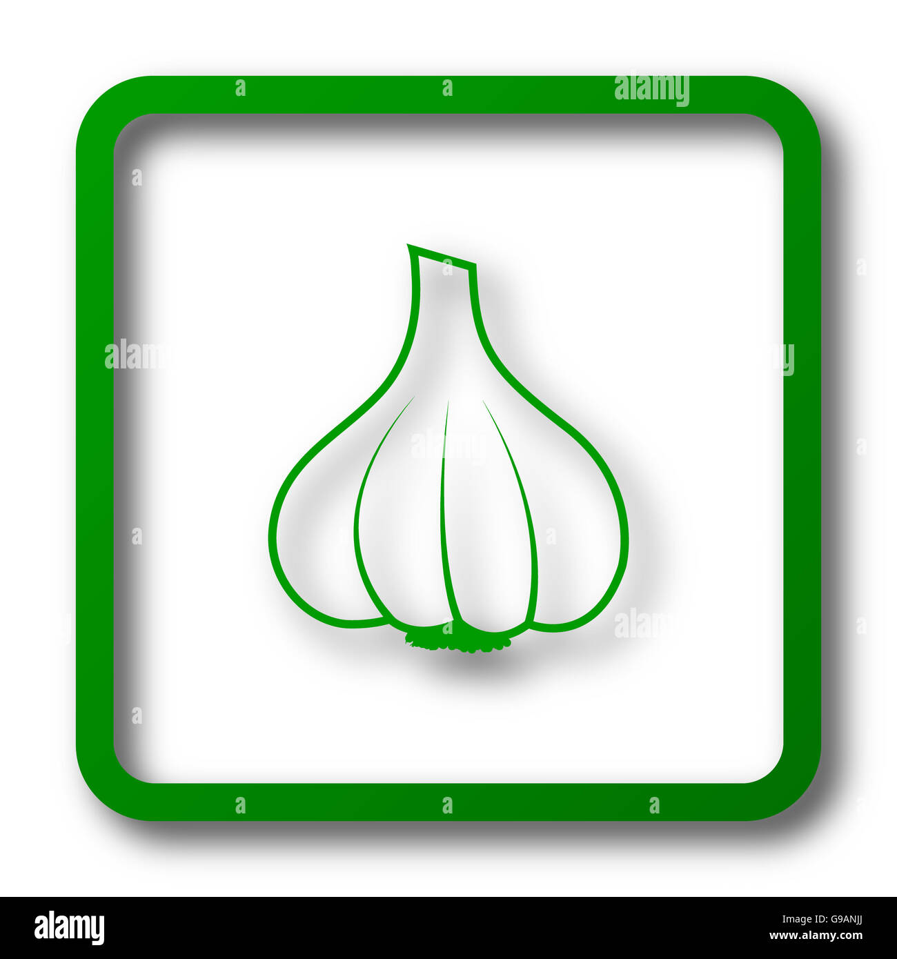 Garlic icon. Internet button on white background Stock Photo - Alamy