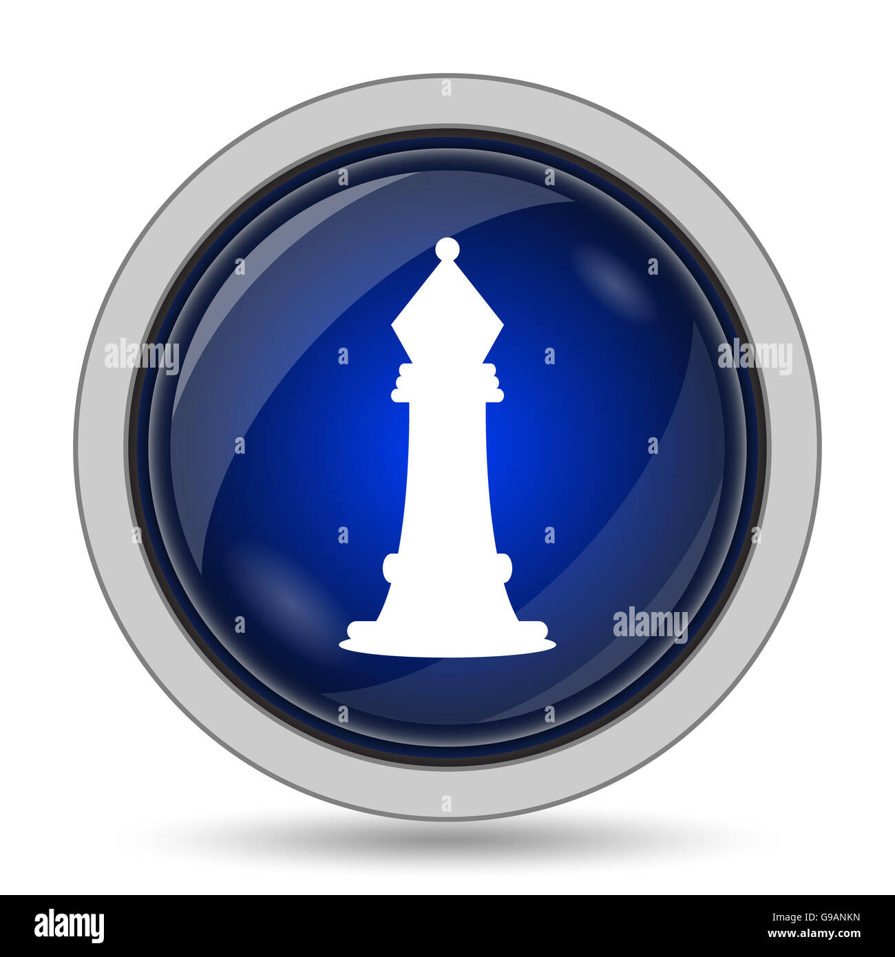 Chess icon. Internet button on white background Stock Photo - Alamy