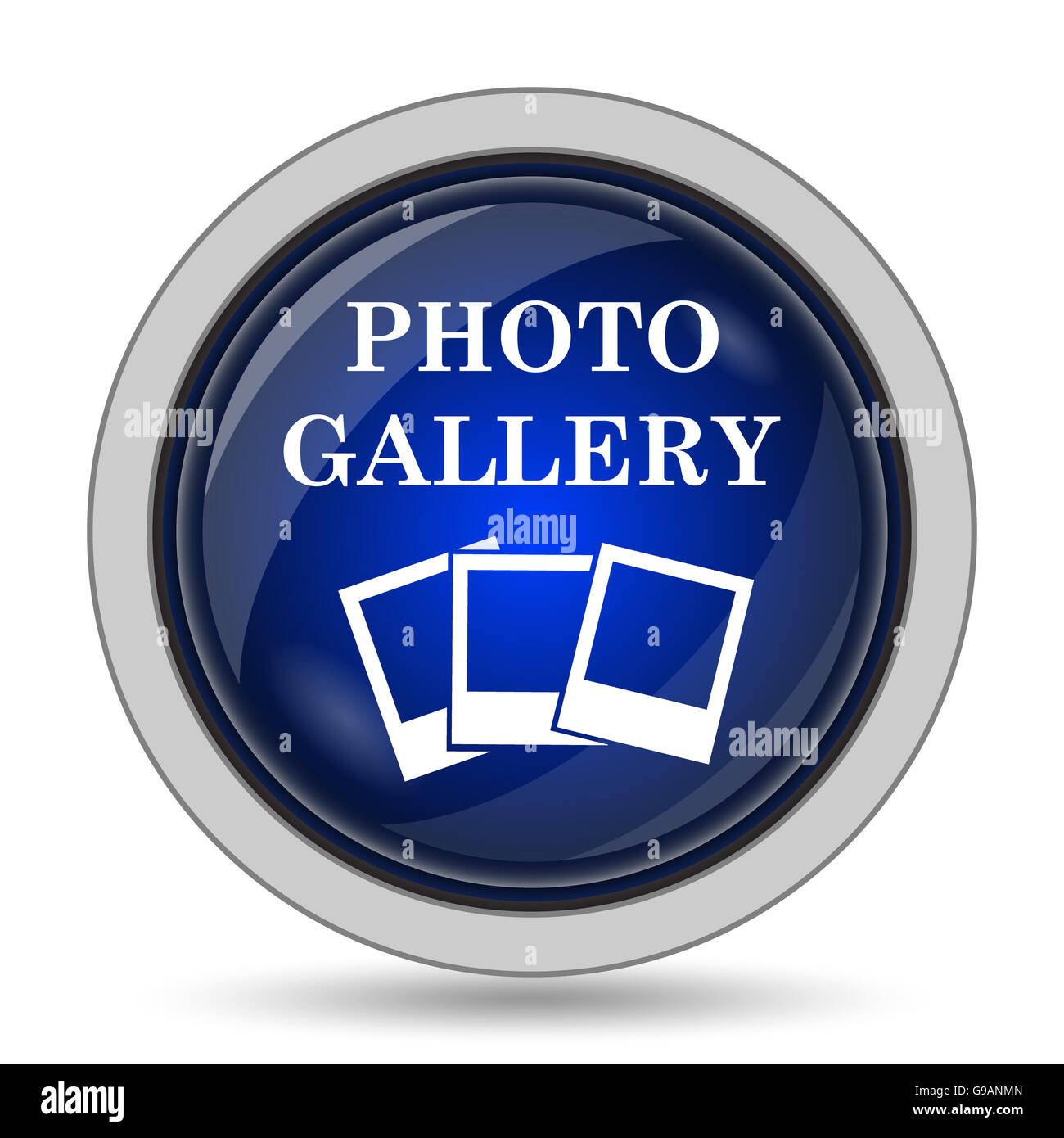 Photo gallery icon. Internet button on white background Stock Photo - Alamy