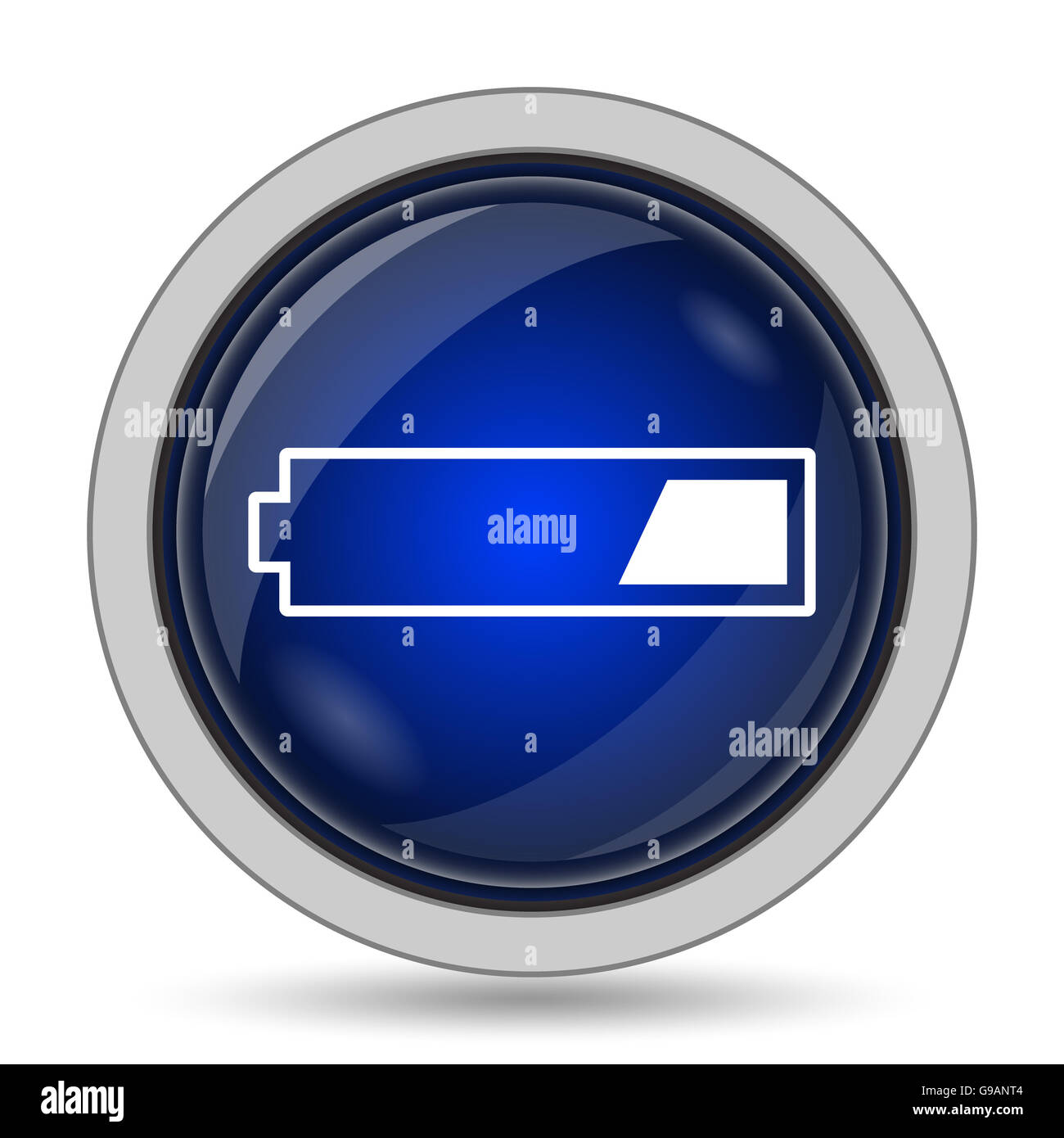 1 third charged battery icon. Internet button on white background Stock ...