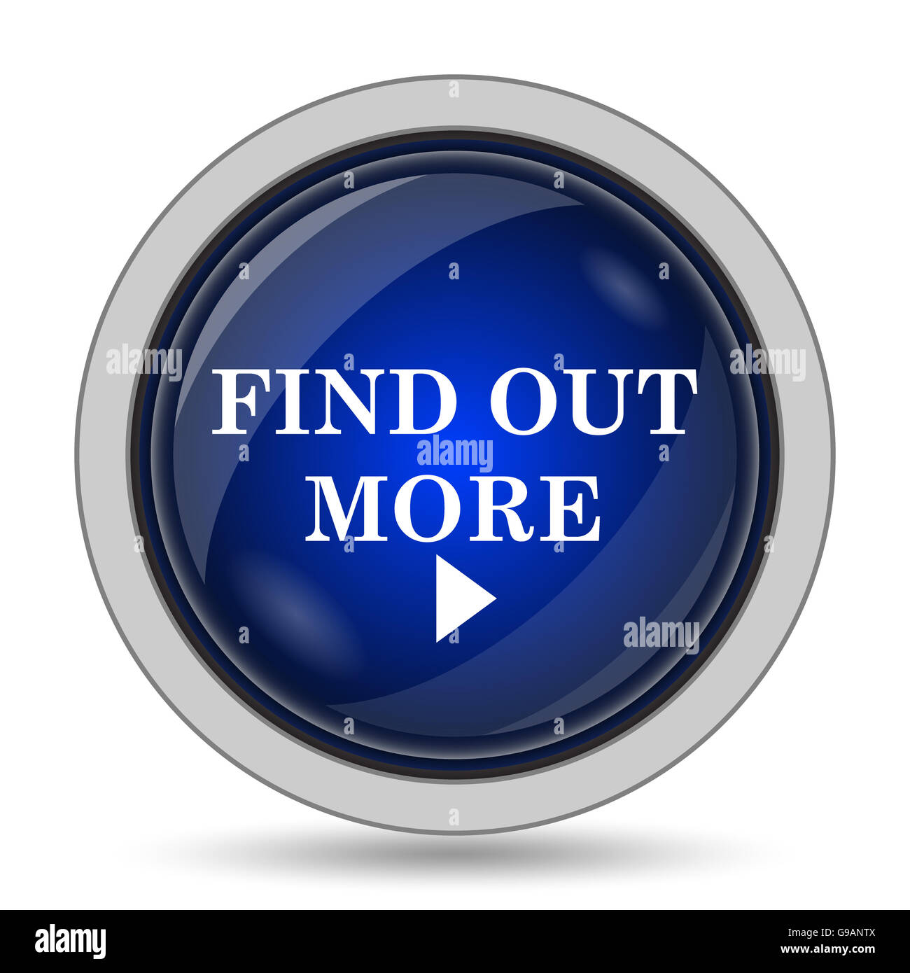 Find out more icon. Internet button on white background Stock Photo - Alamy