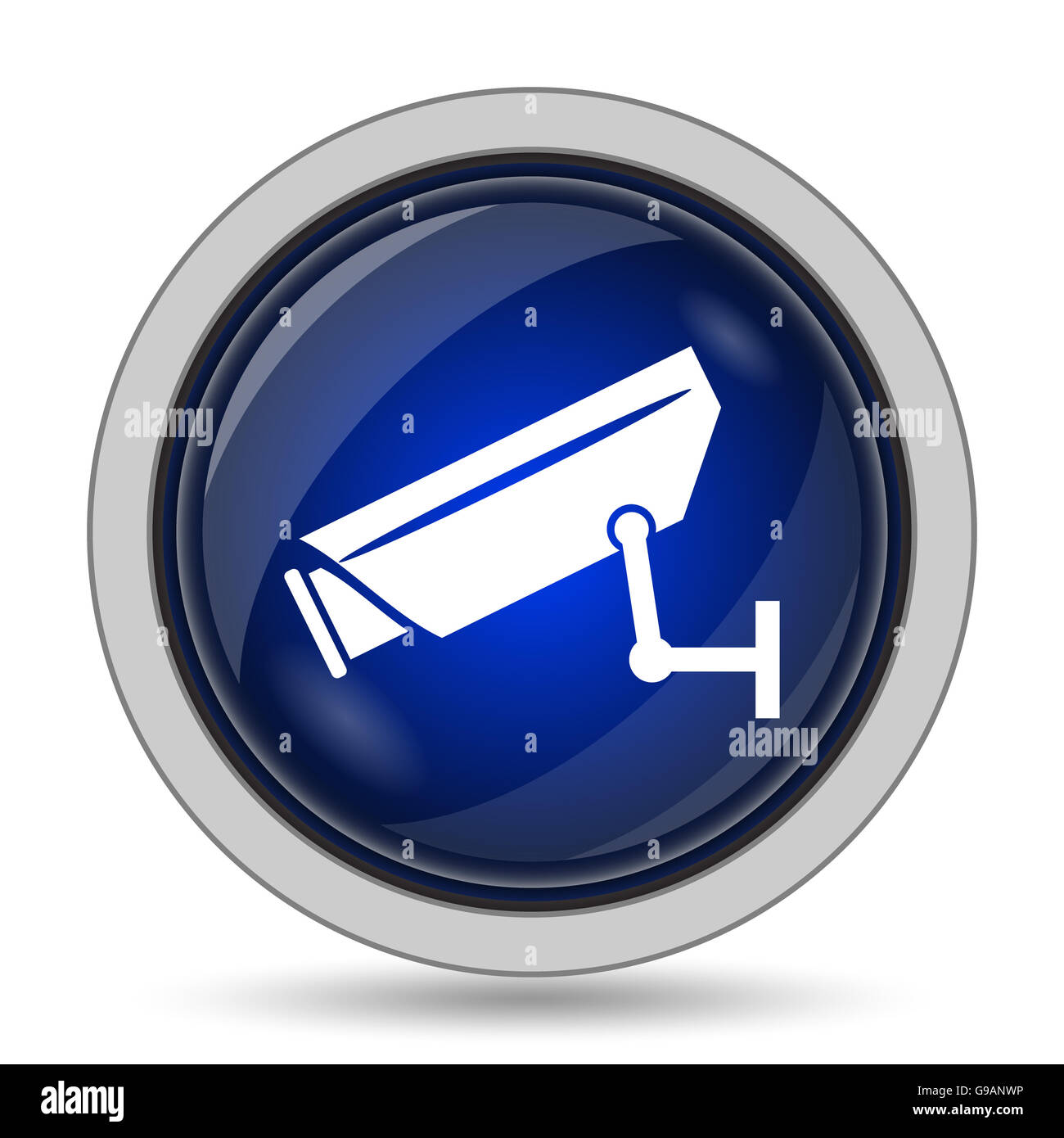 Surveillance camera icon. Internet button on white background Stock ...