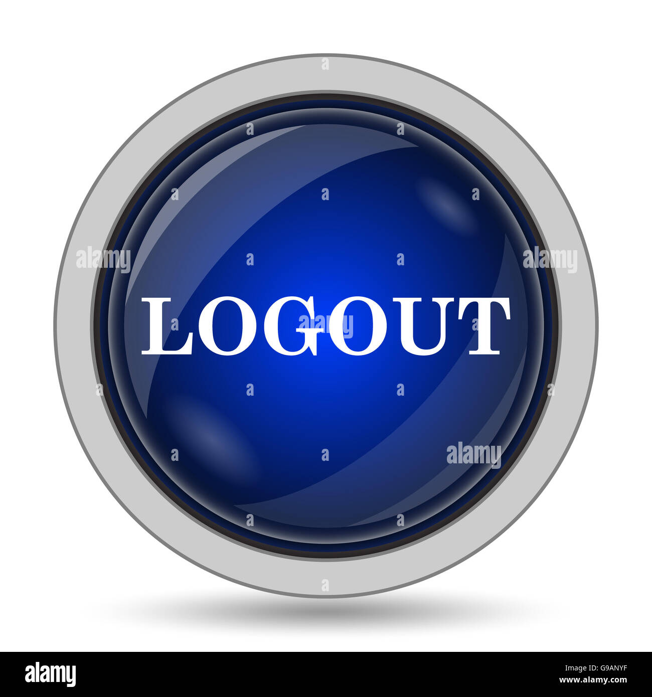 Logout icon. Internet button on white background Stock Photo - Alamy