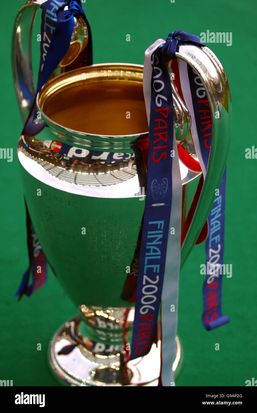 Champions league trophy on display hi-res stock photography and images ...