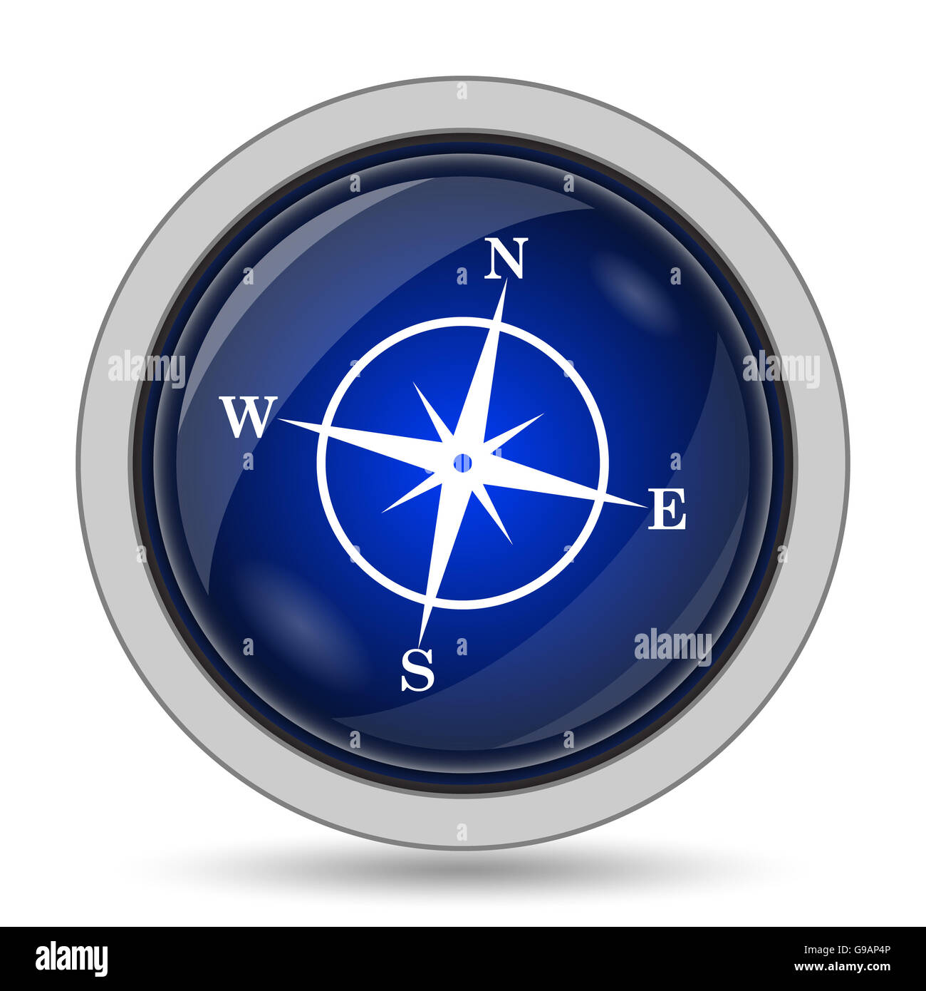 Compass icon. Internet button on white background Stock Photo - Alamy