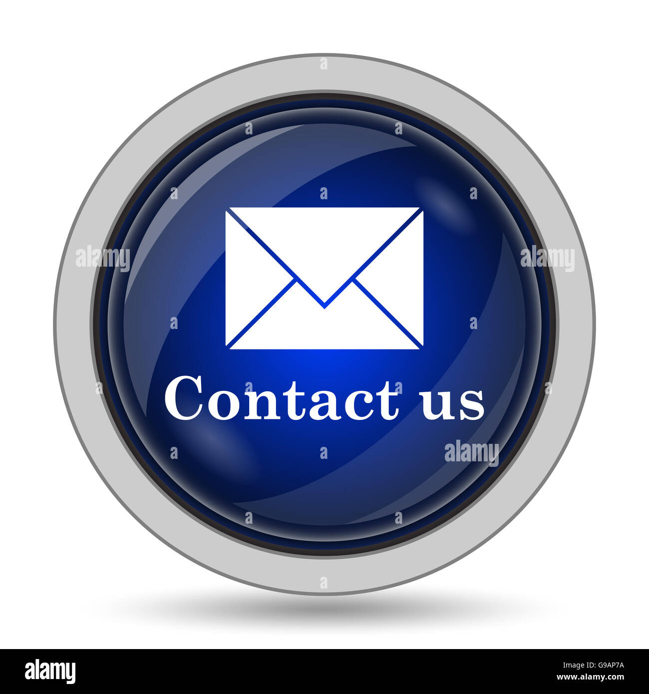 Contact us icon. Internet button on white background Stock Photo - Alamy