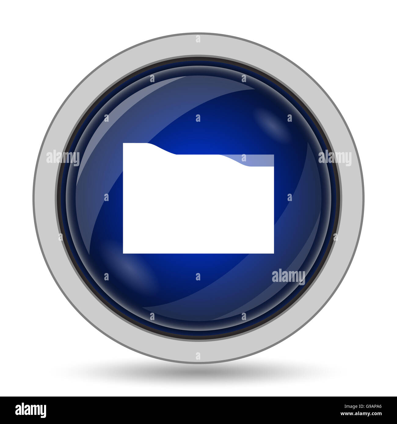 Folder icon. Internet button on white background Stock Photo - Alamy
