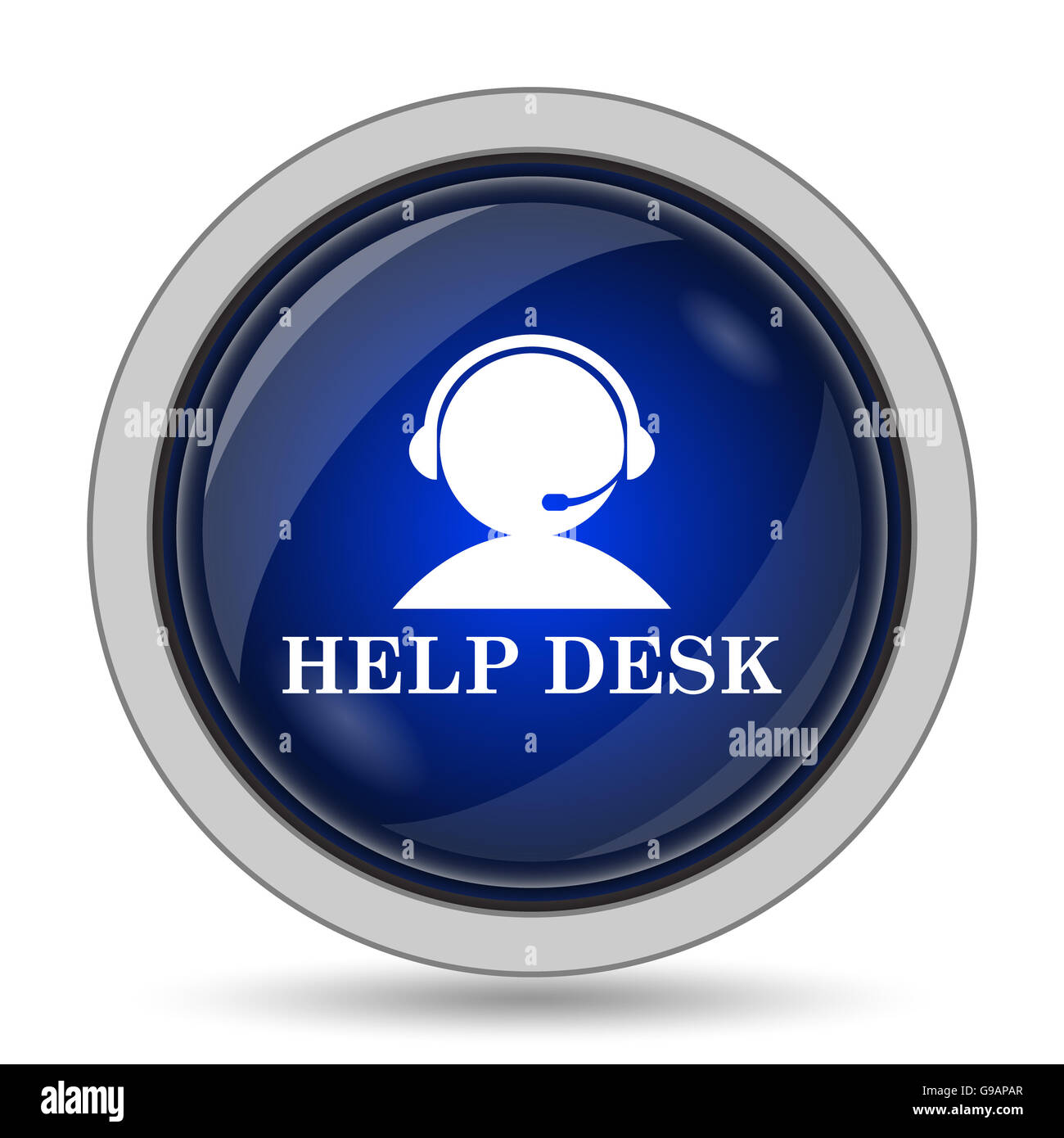 Helpdesk icon. Internet button on white background Stock Photo - Alamy
