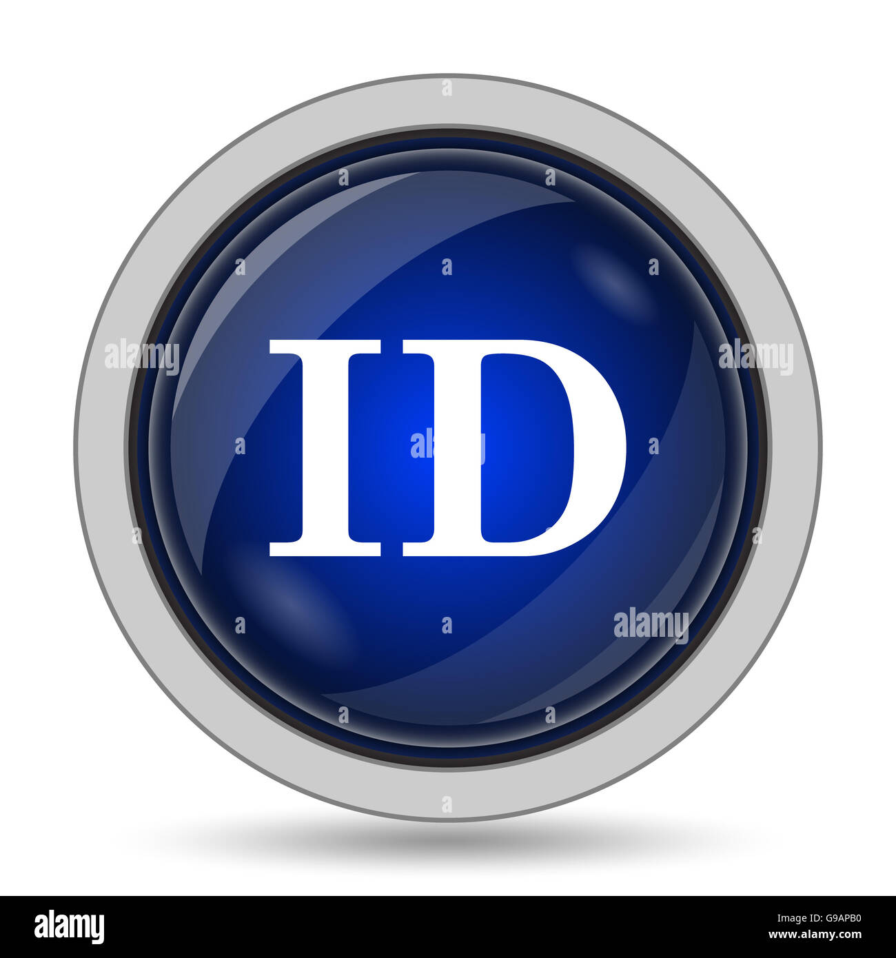 ID icon. Internet button on white background Stock Photo - Alamy