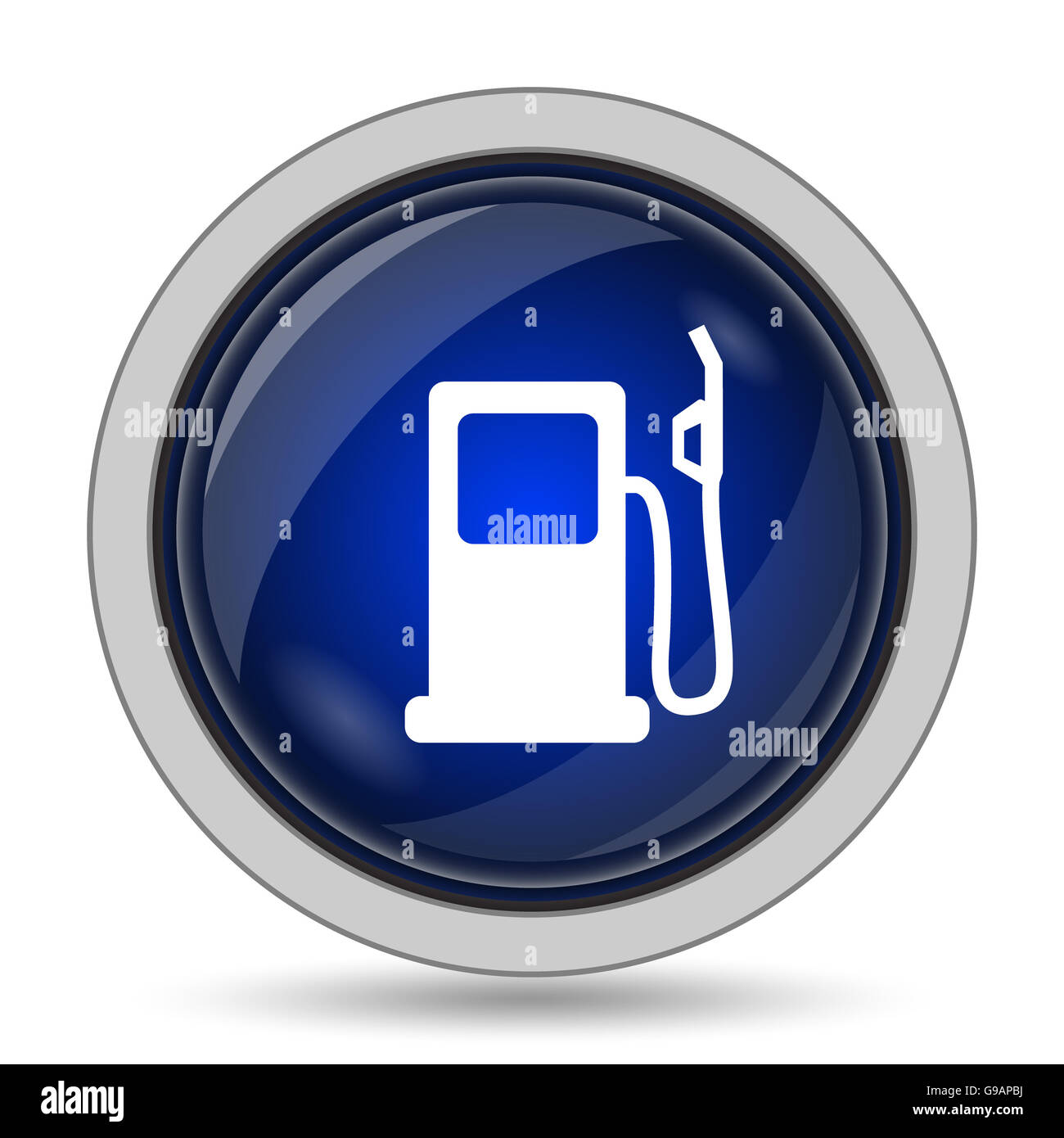 Gas pump icon. Internet button on white background Stock Photo - Alamy