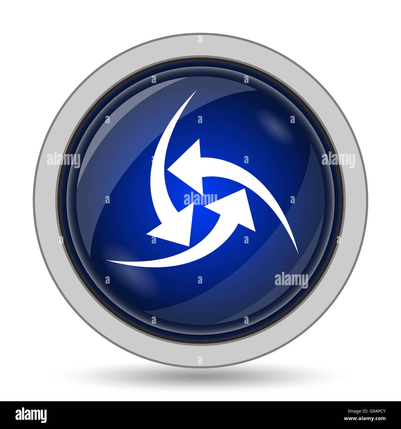 Change icon. Internet button on white background Stock Photo - Alamy