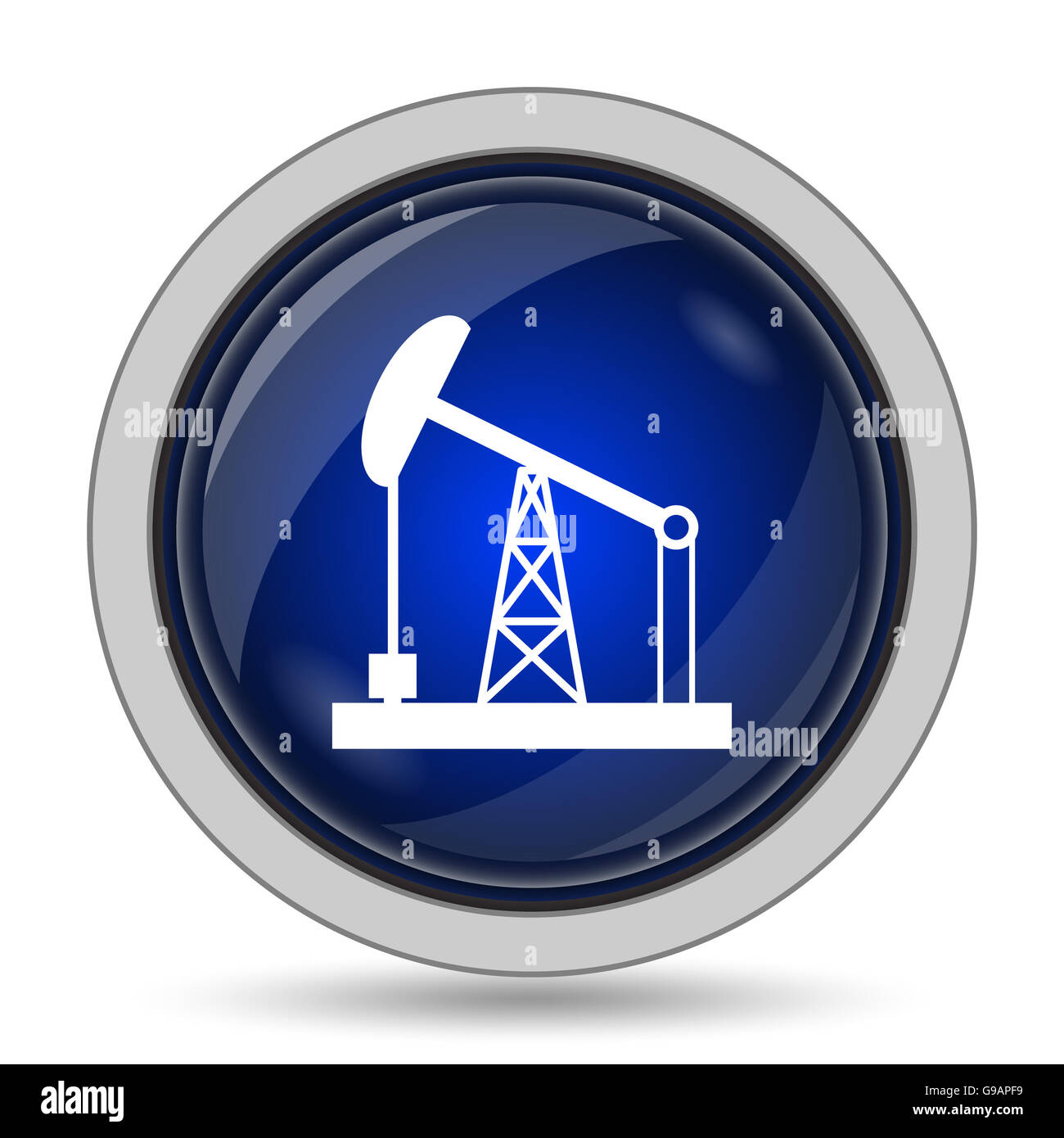 Oil pump icon. Internet button on white background Stock Photo - Alamy