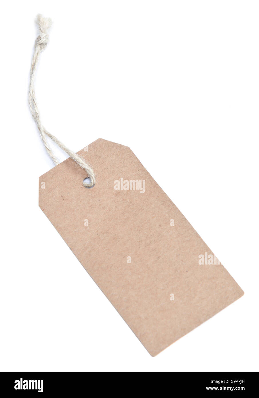 brown label tag isolated on white Stock Photo - Alamy