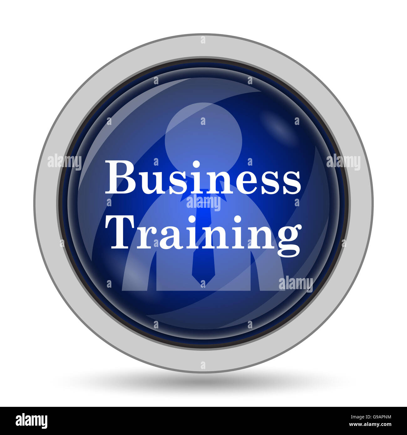 Business training icon. Internet button on white background Stock Photo ...