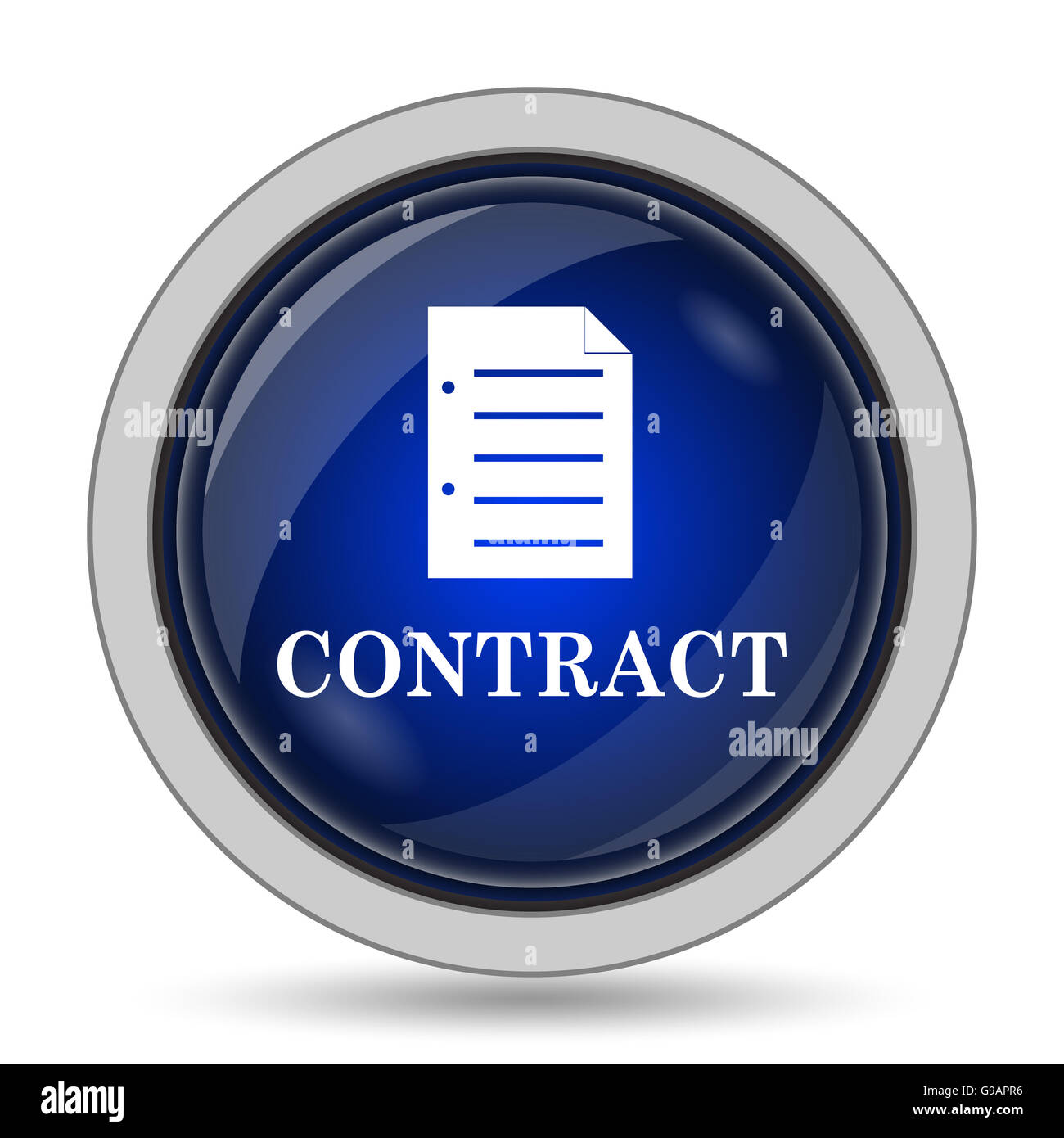 Contract icon. Internet button on white background Stock Photo - Alamy
