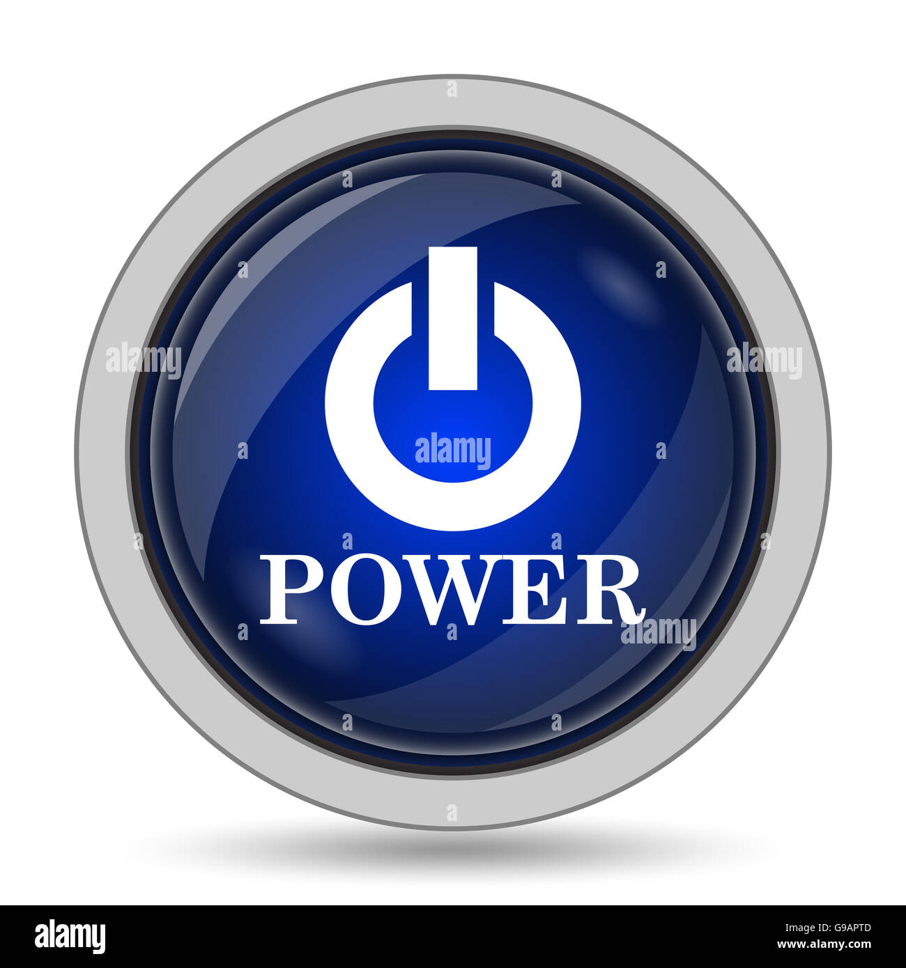 Power button icon. Internet button on white background Stock Photo - Alamy