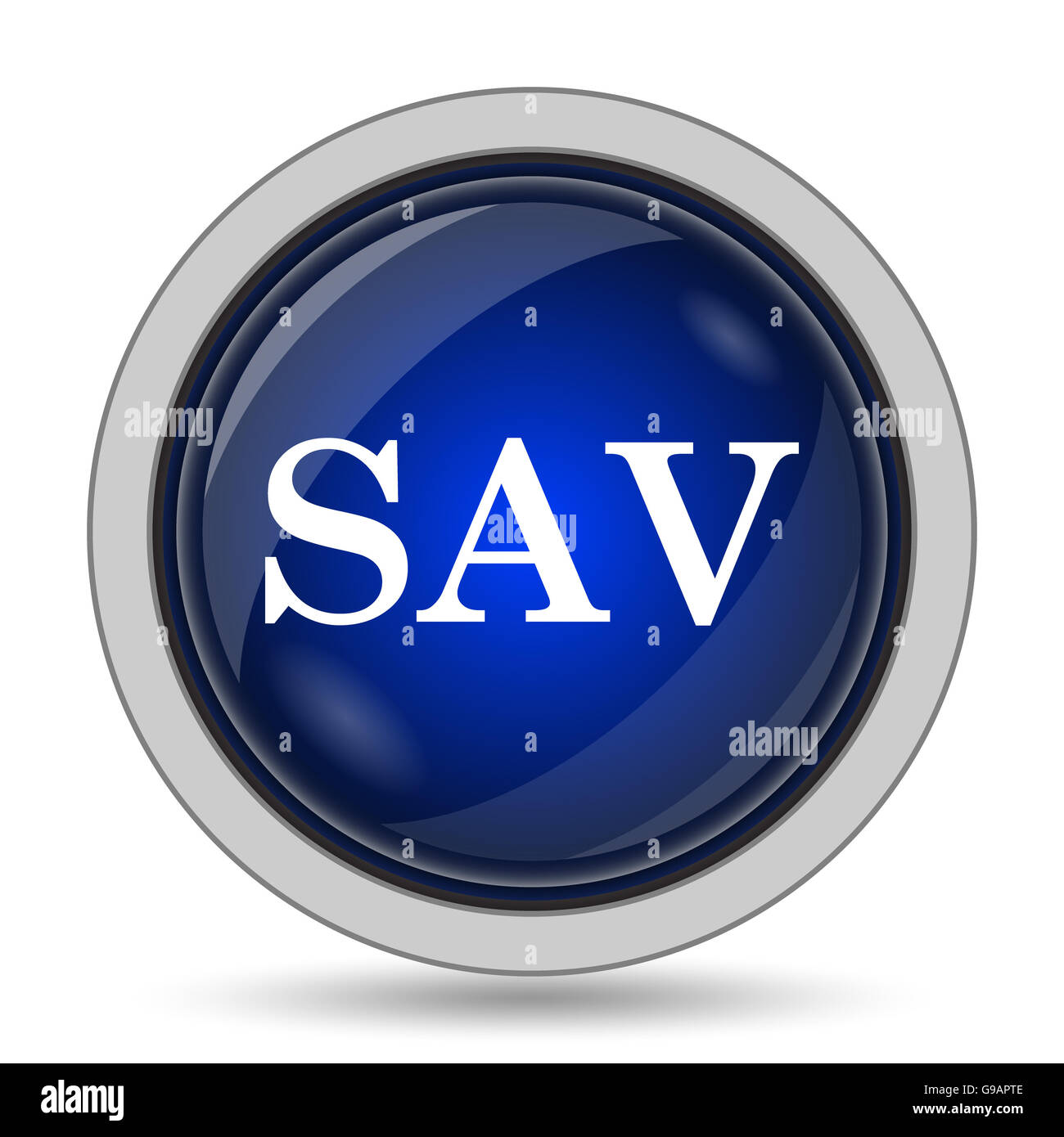 SAV icon. Internet button on white background Stock Photo - Alamy