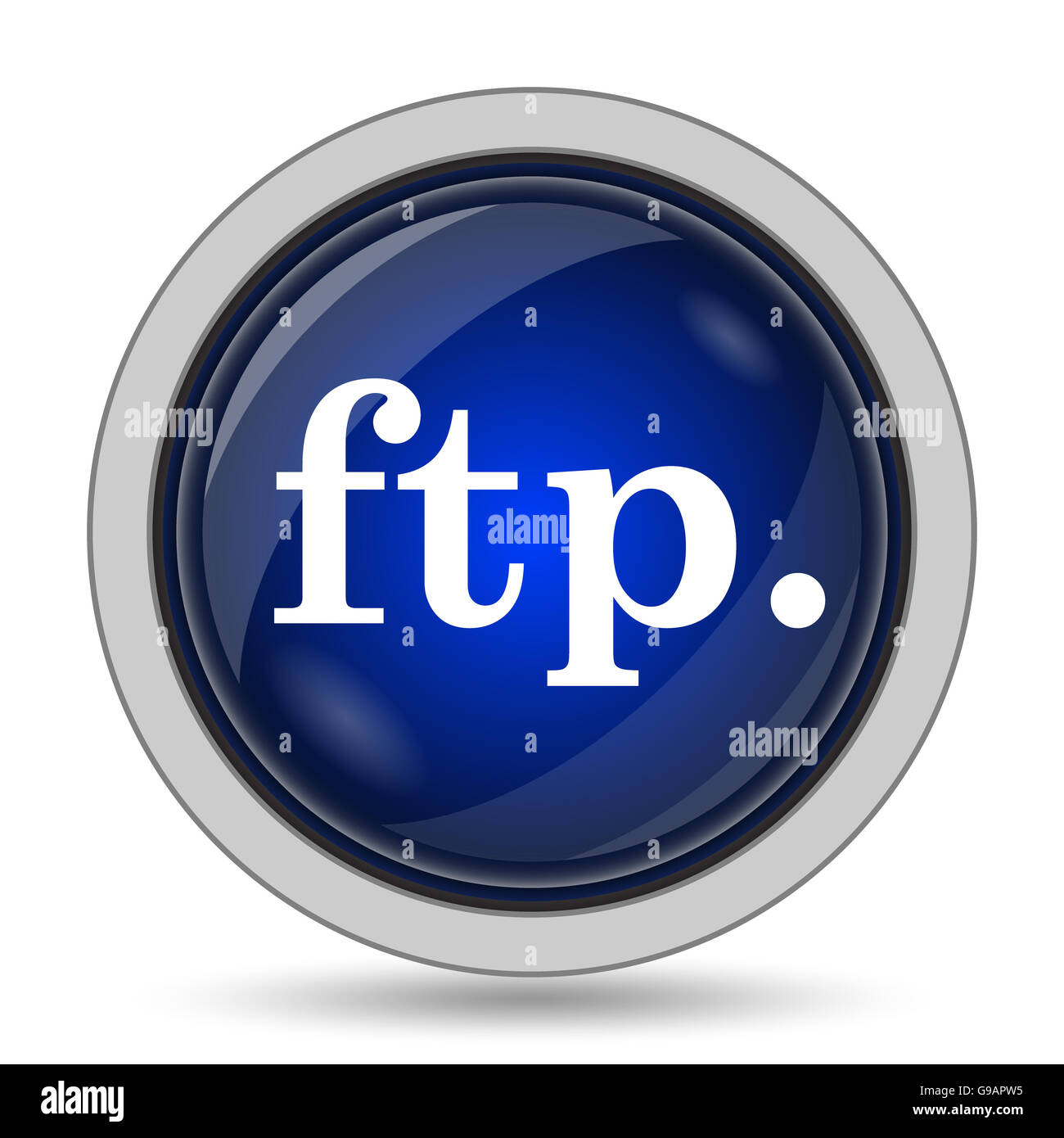 ftp. icon. Internet button on white background Stock Photo - Alamy
