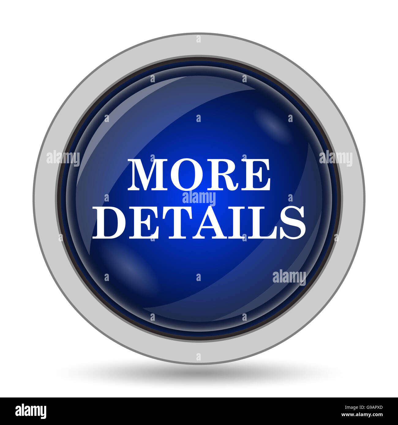 More details icon. Internet button on white background Stock Photo - Alamy