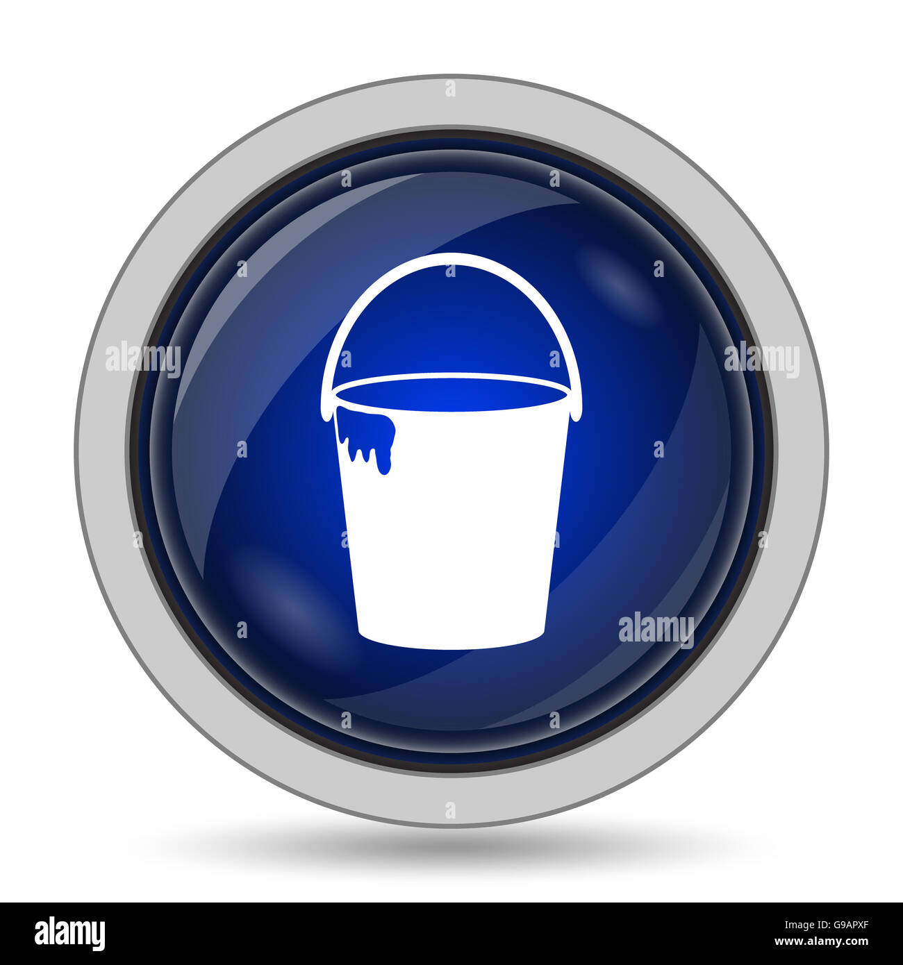 Bucket icon. Internet button on white background Stock Photo - Alamy