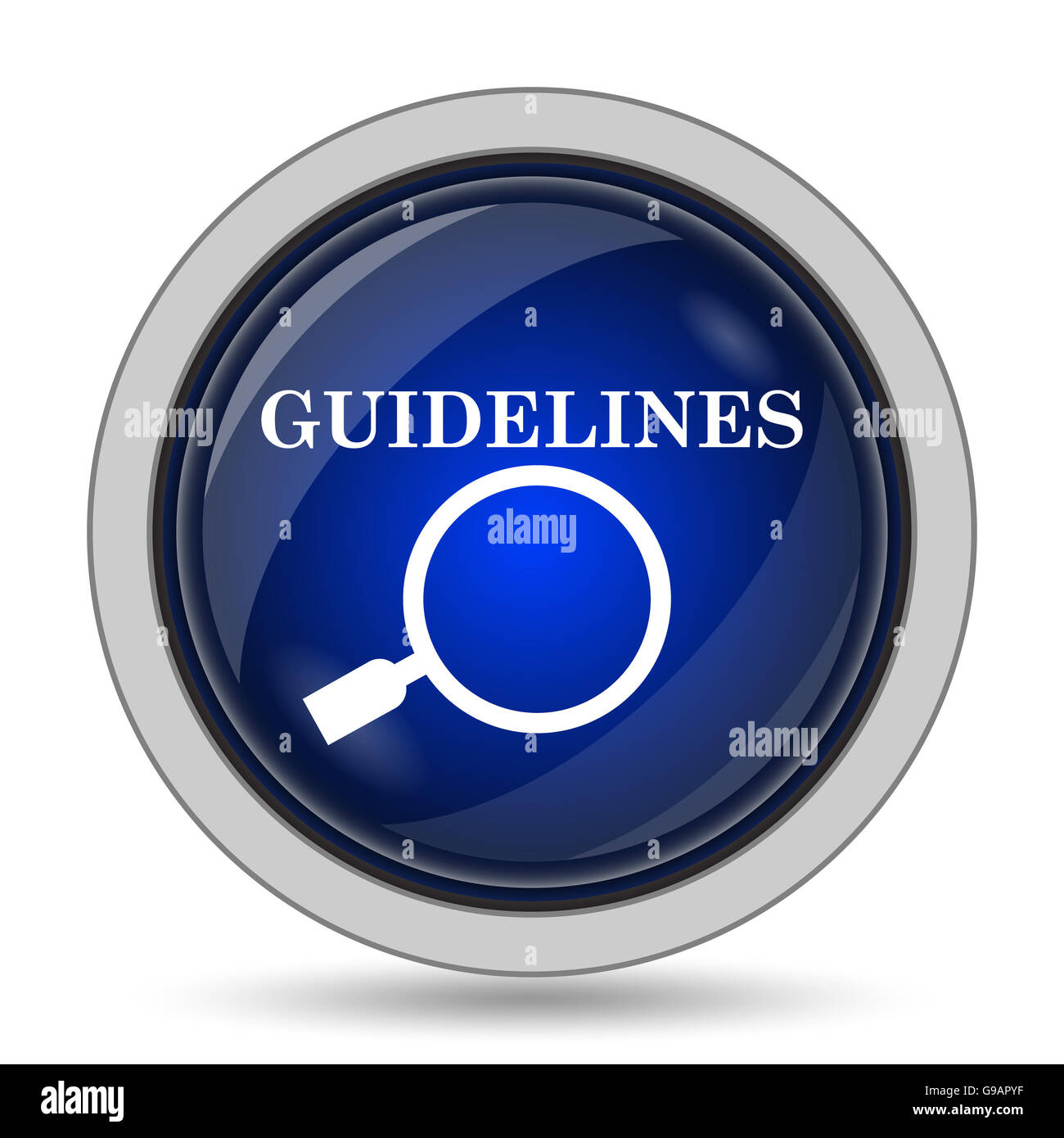 Guidelines icon. Internet button on white background Stock Photo - Alamy