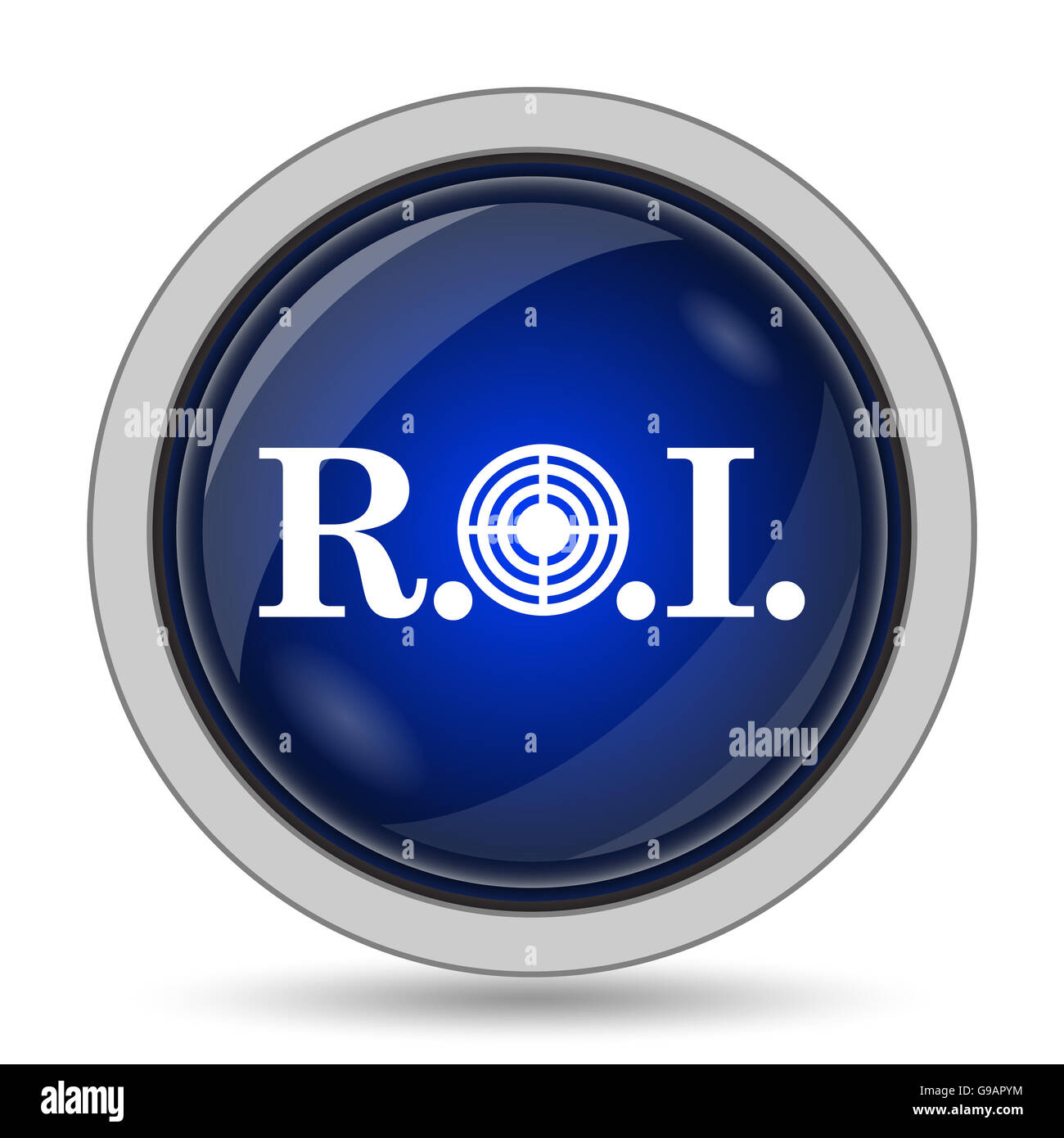 ROI icon. Internet button on white background Stock Photo - Alamy