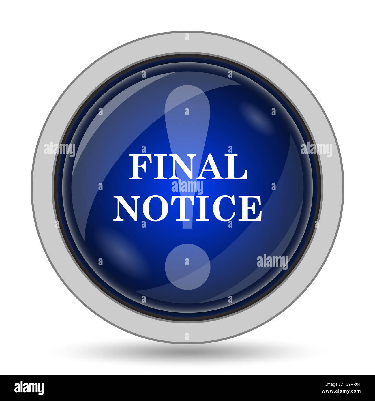 Final notice icon. Internet button on white background Stock Photo - Alamy