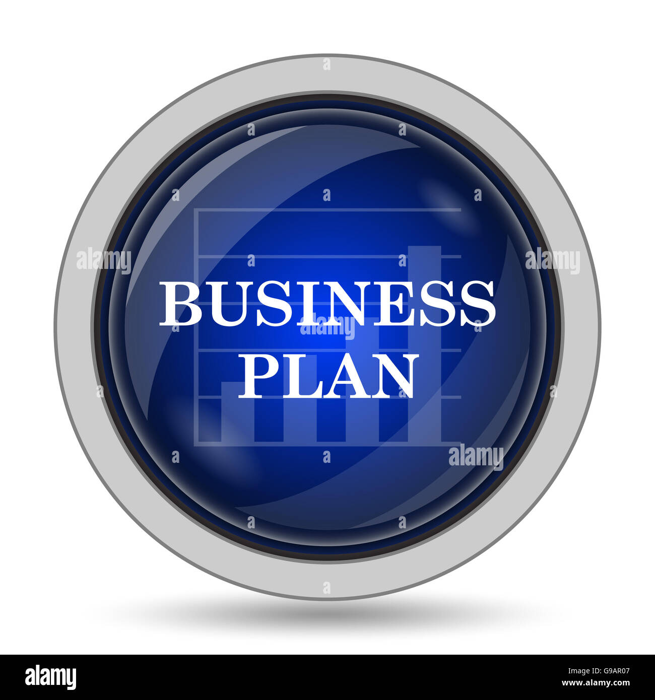 Business plan icon. Internet button on white background Stock Photo - Alamy