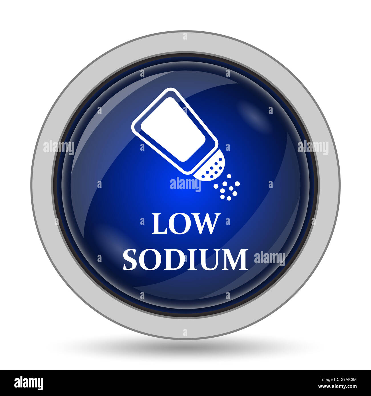 Low sodium icon. Internet button on white background Stock Photo - Alamy