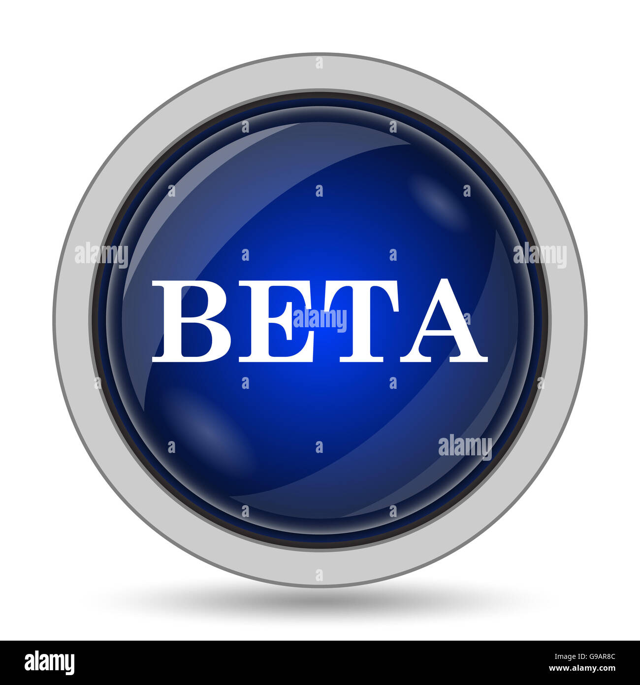 Beta icon. Internet button on white background Stock Photo - Alamy