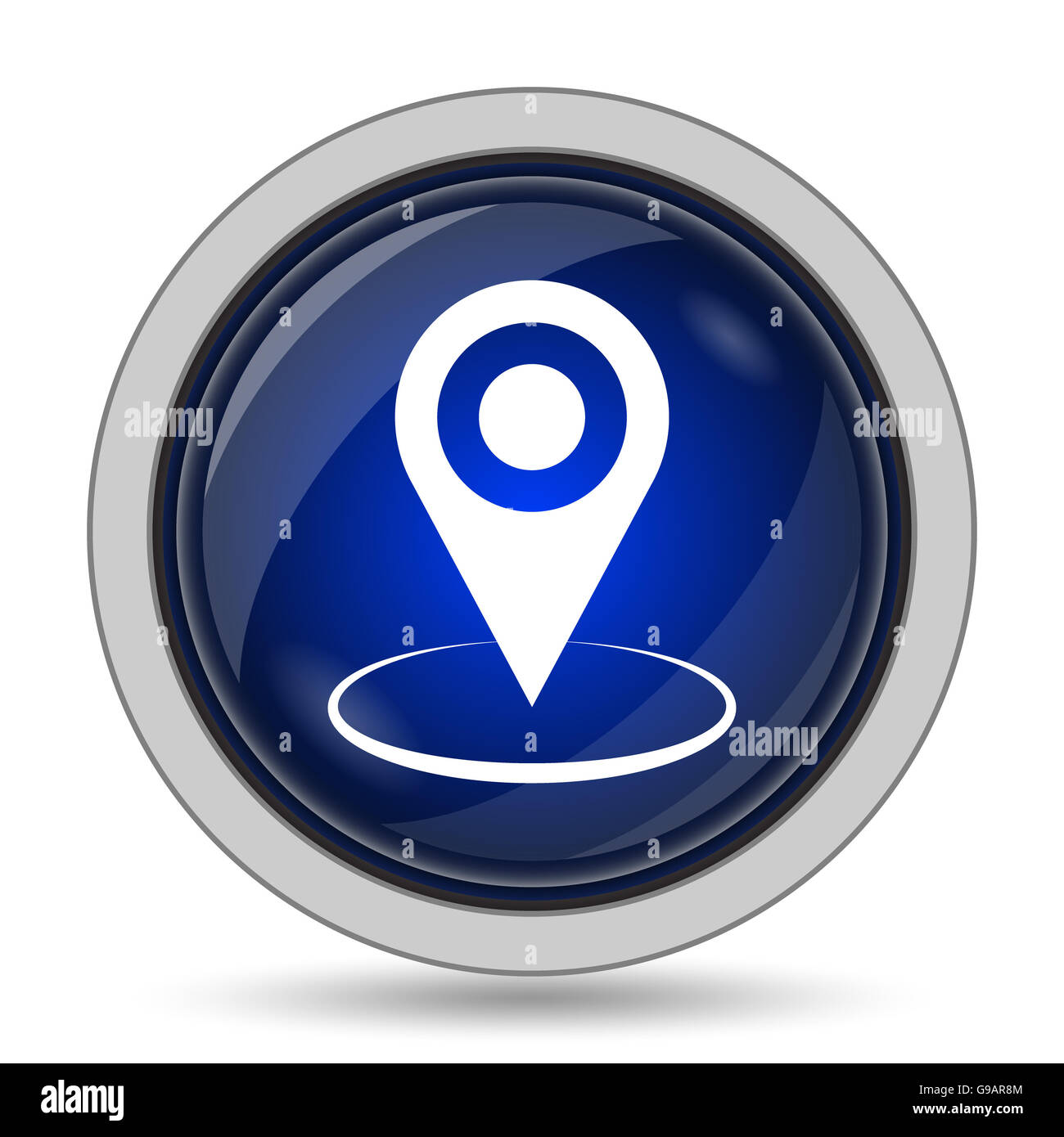 Pin location icon. Internet button on white background Stock Photo - Alamy