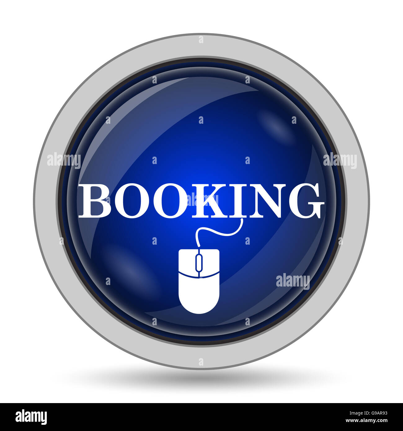 Booking icon. Internet button on white background Stock Photo - Alamy