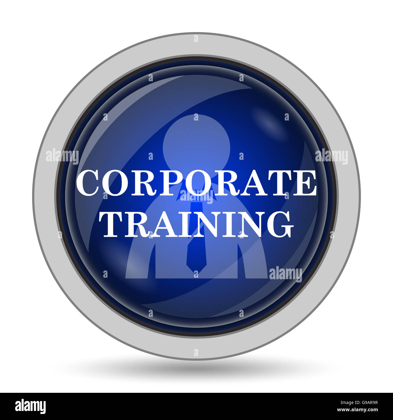 Corporate training icon. Internet button on white background Stock ...