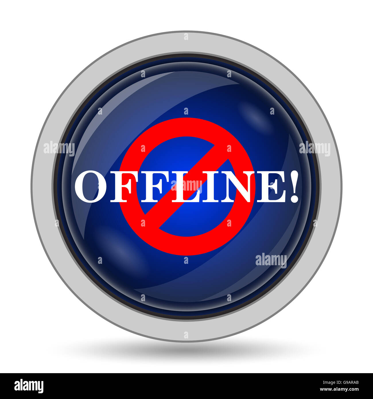 Offline icon. Internet button on white background Stock Photo - Alamy