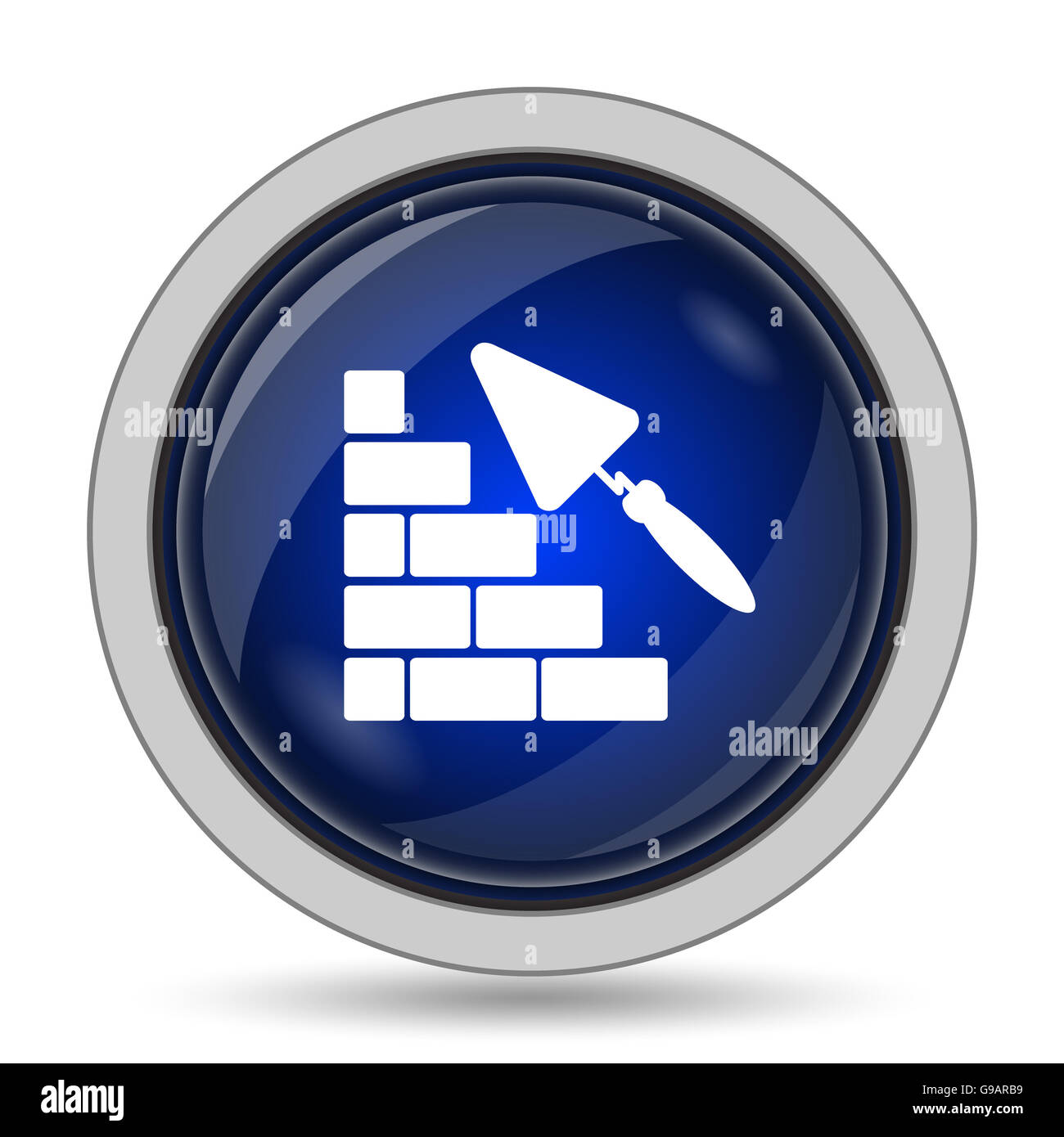 Building wall icon. Internet button on white background Stock Photo - Alamy