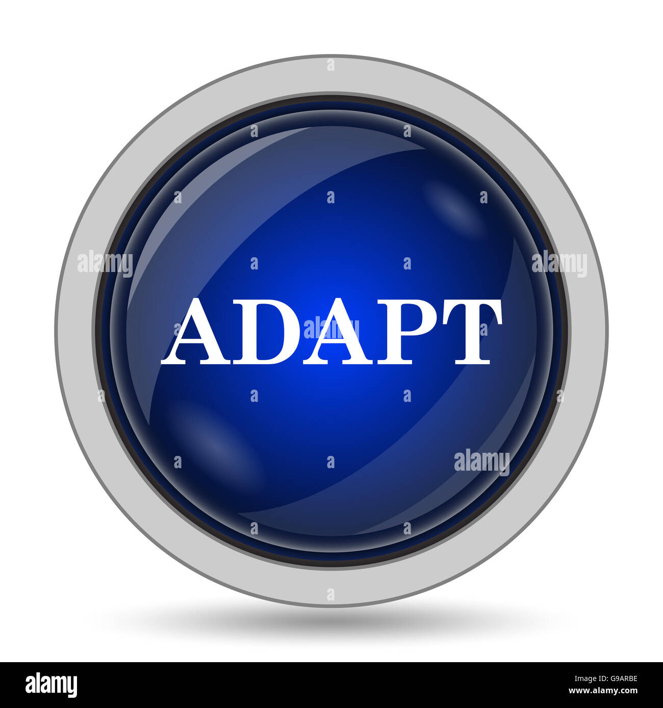 Adapt icon. Internet button on white background Stock Photo - Alamy