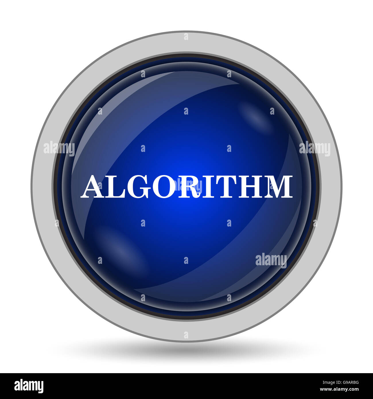 Algorithm icon. Internet button on white background Stock Photo - Alamy