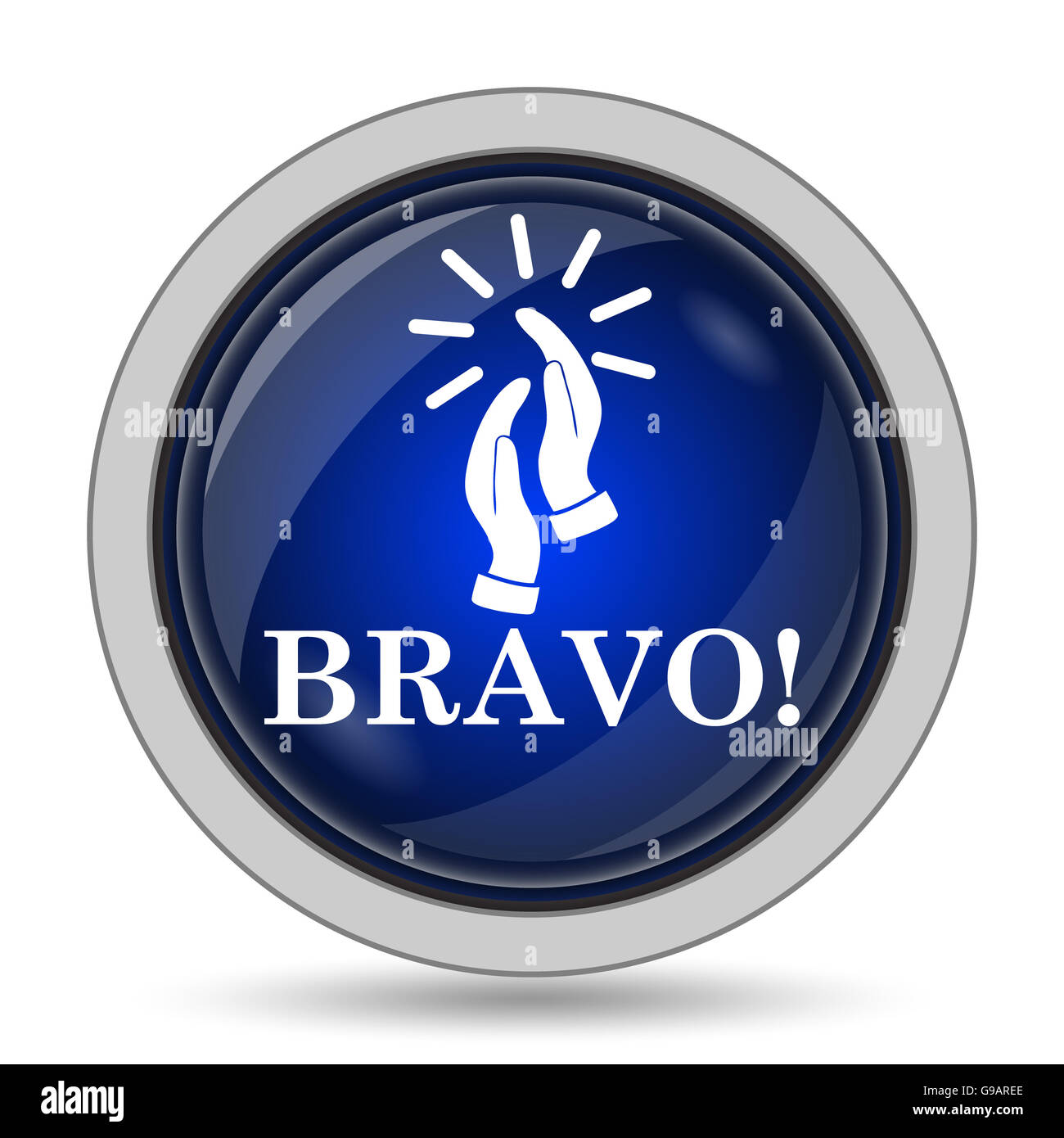 Bravo icon. Internet button on white background Stock Photo - Alamy