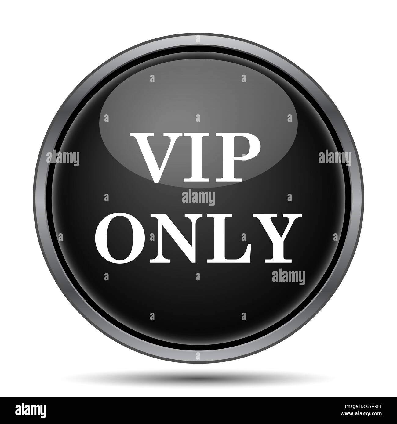 VIP only icon. Internet button on white background Stock Photo - Alamy