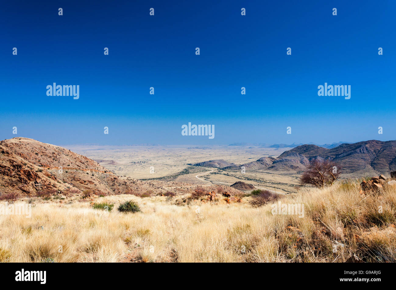 Desert landscape in the Khomas Region in Central Namibia Stock Photo ...