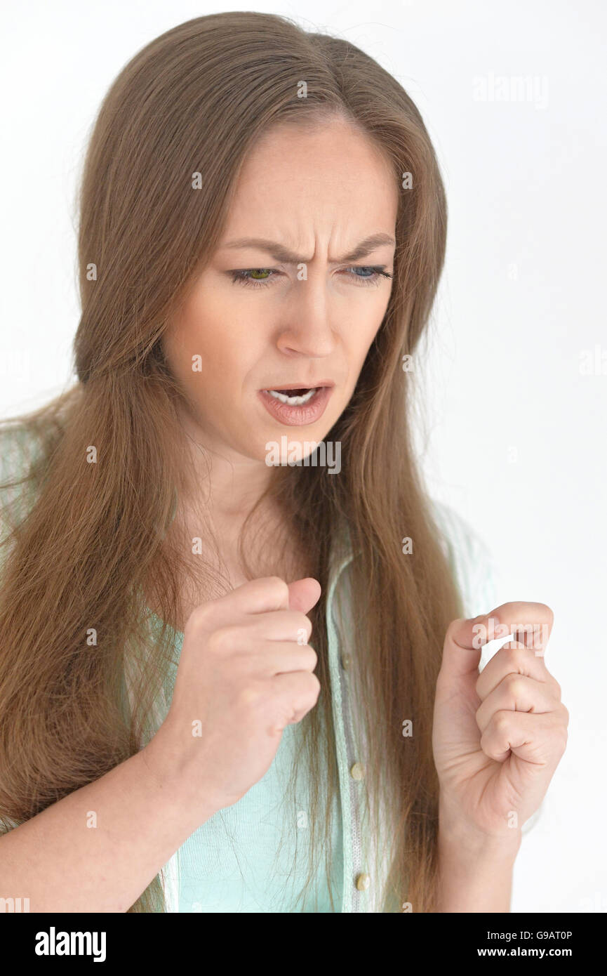 angry woman portrait Stock Photo - Alamy