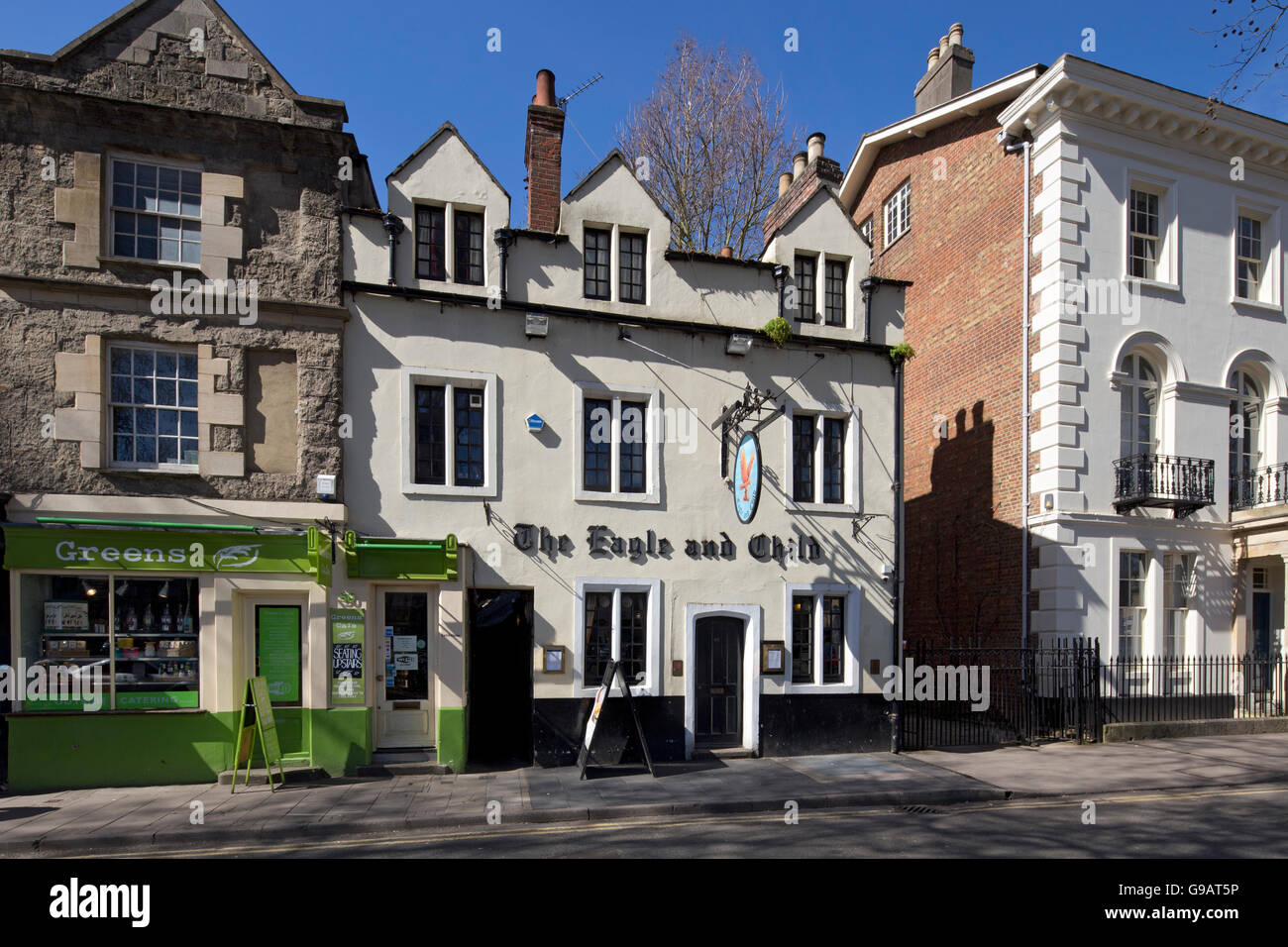 Eagle and Child pub Oxford ( Famous meeting place of the Inklings Stock ...