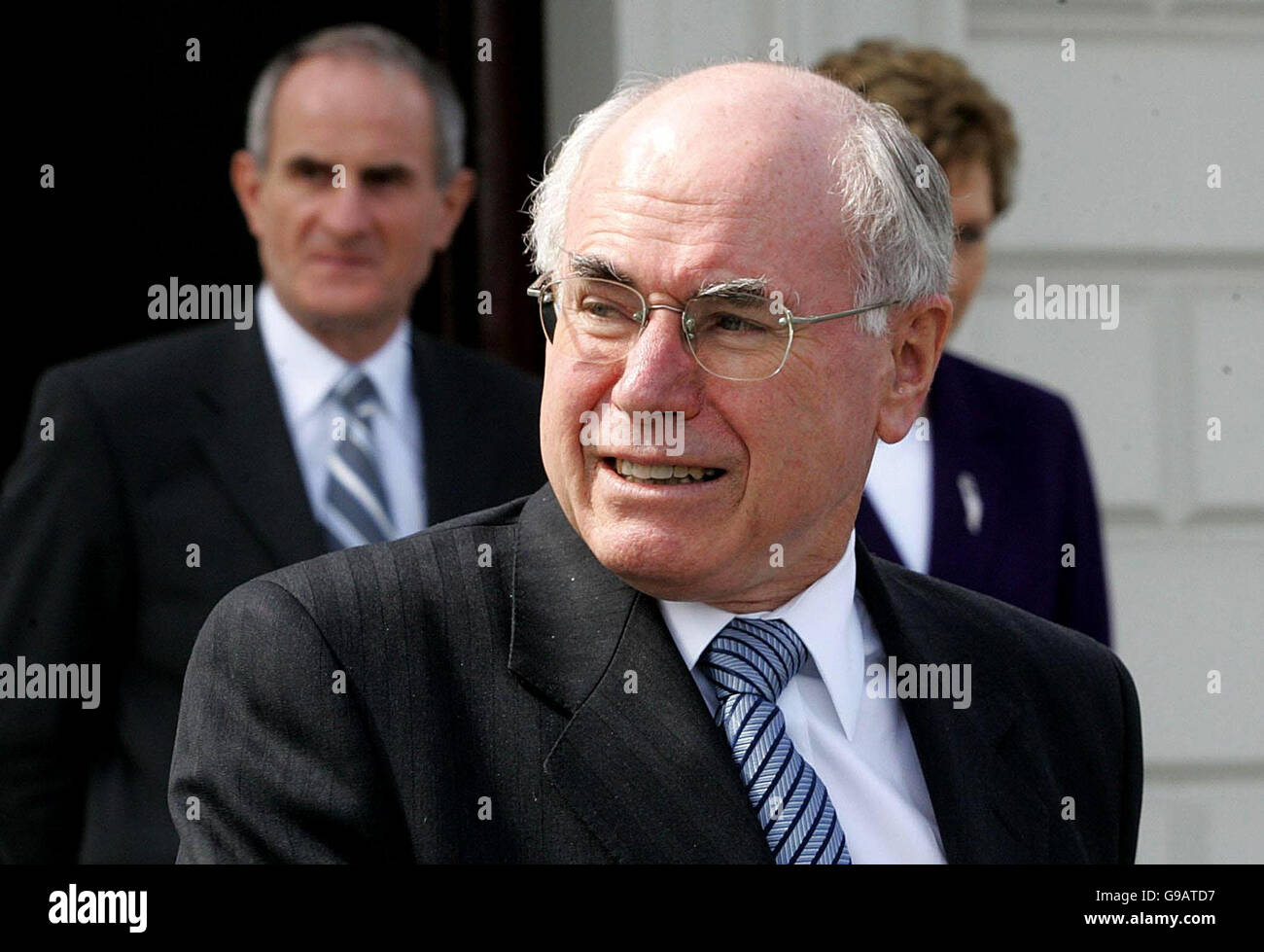 Australian prime minister john howard at aras an uachtarain hi-res ...
