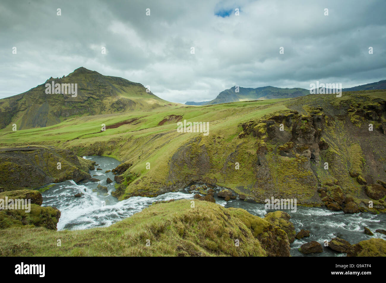 Skoga river gorge, south Iceland Stock Photo - Alamy