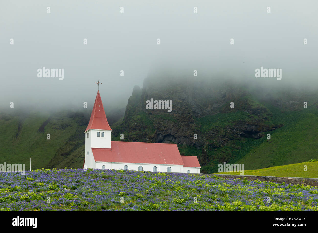 Iconic church in Vik, Iceland Stock Photo - Alamy