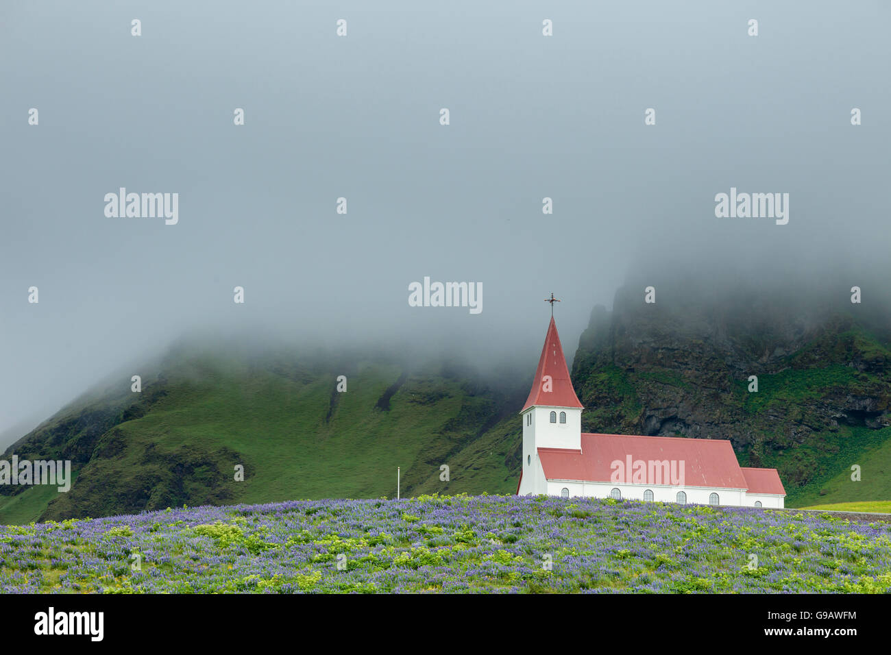 Iconic church in Vik, Iceland Stock Photo - Alamy
