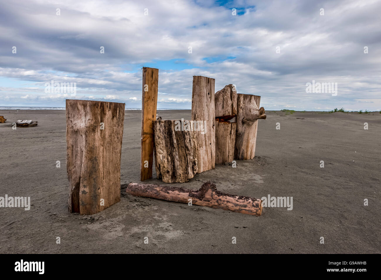 Logs on sand hi-res stock photography and images - Alamy